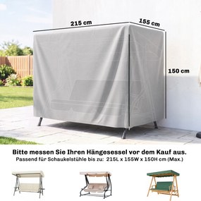 Kryt na zahradní nábytek Ochranný kryt na venkovní nábytek, 215 cm x 155 cm x 150 cm, šedý