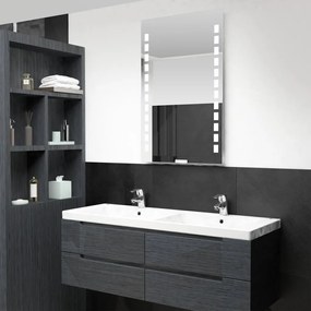Koupelnové nástěnné zrcadlo III s LED osvětlením | 60x100 cm