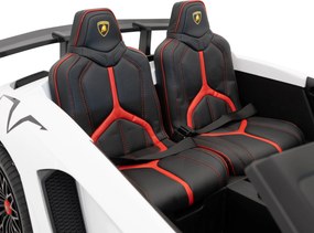 Ramiz Elektrické autíčko Lamborghini Aventador SV pro 2 děti bílé