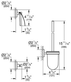 Grohe Essentials - Sada doplňků pro toaletu 3 v 1, chrom 40407001