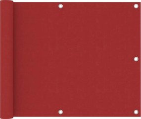 vidaXL Balkonová zástěna 75 x 300 cm 100% polyester oxford [134900] Barva: Červená