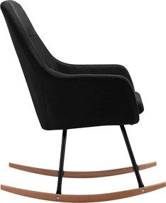 Houpací křeslo černé textil 289543
