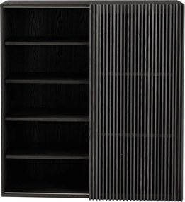Černá předsíňová sestava v dekoru jasanu 110x120x40 cm Sion – Jotex