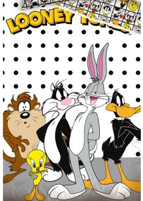 Carbotex Bavlněné povlečení Kamarádi z Looney Tunes 140x200 + 70x90 cm