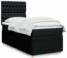 Box spring postel s matrací černá 100 x 200 cm textil 3291976