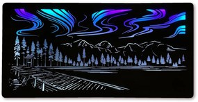 Li-Go "Polární záře" světelný RGBW obraz 120x60cm provedení povrchu: černá s patinou
