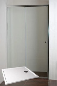 ARTTEC Posuvné sprchové dveře do niky ONYX 116 - 121 cm čiré sklo s vaničkou z litého mramoru POLARIS 120 x 90 cm PAN04508