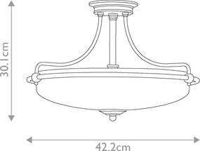 Stropní svítidlo Elstead GRIFFIN-SFS-WS/antická mosaz