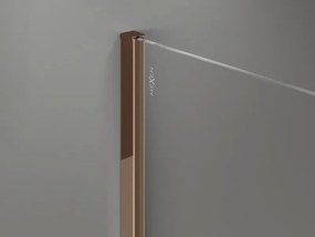 Mexen, Mexen Kioto-X sprchová stěna 70 x 200 cm, grafit 10 mm, růžové zlato - 800-070-101-60-40-X