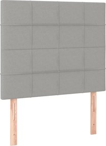 Box spring postel s matrací světle šedá 120 x 200 cm textil 3136581