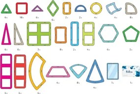 MAGFORMERS Geometrie 3: 2D a 3D - box 123 dílků