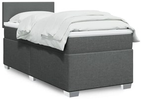 Box spring postel s matrací tmavě šedá 90x190 cm textil 3285737