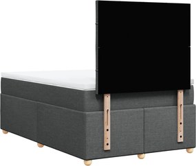 Box spring postel s matrací tmavě šedá 120x200 cm textil 3291248