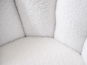 Otočné designové křeslo BLOOM s taburetem, bílá
