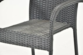 IWHOME Jídelní set VIGO XL antracit + 8x židle MADRID antracit