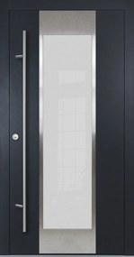 Vchodové dveře s ocelovým opláštěním FM Turen model DS08 Orientace dveří: Levé, otevírání dovnitř, Dekor: Antracit, Standardní rozměr dveří včetně rámu: 98 cm x 208 cm - vnější rozměr rámu