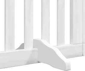 Zábrana pro psy s dvířky skládací 15 panelů bílá 750 cm topol 3155649