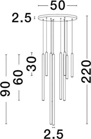 Závěsné LED svítidlo NOVA LUCE TRIMLE 26W 3000K 9287945 stmívatelné Triac