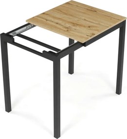 Jídelní stůl rozkládací 60-90x60 cm GDT-206 OAK, melamin, dub – Barva (vyberte): hnědá hnědá