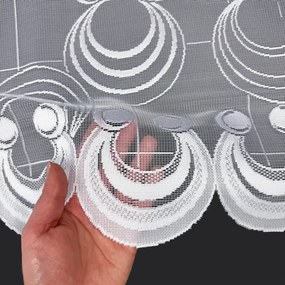 Vitrážová žakárová záclona 7203, výška 40 cm, metráž