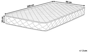 Oboustranná pružinová matrace středně tvrdá / tvrdá 90 x 200 cm DUO Beliani