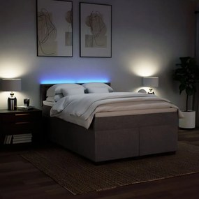 Box spring postel s matrací taupe 140x190 cm textil 3288201
