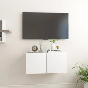 vidaXL Závěsná TV skříňka 60 x 30 x 30 cm kompozitní dřevo [804523] Barva: Bílá