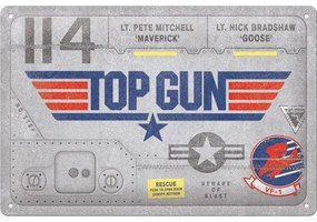 Postershop Plechová cedule: Top Gun Aircraft Metal - 30x20 cm