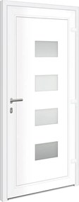 vidaXL Vchodové dveře bílé 100 x 210 cm hliník a PVC [3157063]