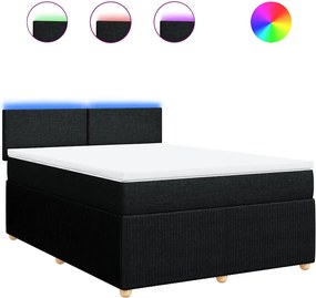 Box spring postel s matrací černá 140 x 190 cm textil 3289746