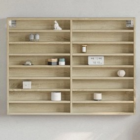 vidaXL Vitrína 100 x 8,5 x 75 cm kompozitní dřevo [847936] Barva: dub sonoma
