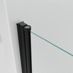 BETA LINE Black 130 Čiré Sprchové dveře dvoukřídlé s pevnou stěnou v rovině (100+30)
