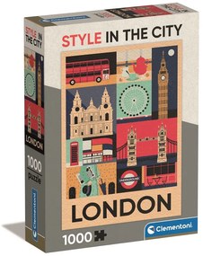 Clementoni - Puzzle 1000 Style in the city Londýn Compact box