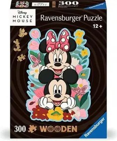 Ravensburger Dřevěné Disney: Mickey a Minnie / 300 dílků / od 12 let