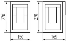 Kanlux 34980 - Venkovní nástěnné svítidlo VIMO 1xE27/15W/230V IP44 černá