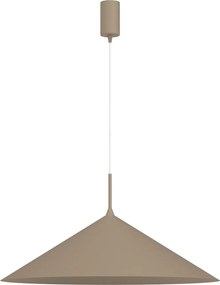 Závěsné svítidlo Capital, 1x tmavě obéžové kovové stínítko, (fi 60cm), be