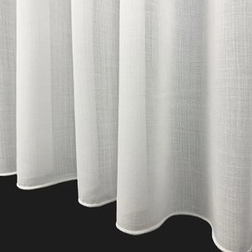 Voálová záclona s efektem lnu přírodní bílá Elegance s olůvkem metráž Ervi DP 345