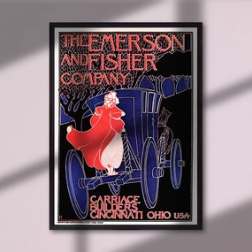Plakát na zeď Emerson a Fisherová společnost, konstruktory vozíku