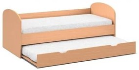 Dětská postel s přistýlkou REA Abra 90x200cm - buk