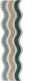 Modrý ručně tkaný vlněný běhoun 80x300 cm Cascade Wool – Flair Rugs