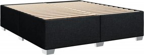 Box spring postel s matrací černá 180x200 cm textil 3285976