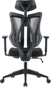 Ergonomická kancelářská židle E-racer VANTOR - šedá síťovina