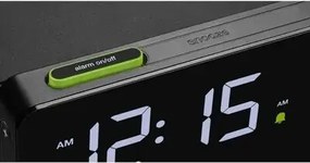 Braun BC21 černá / Digitální budík / LCD / Bezdrátové nabíjení 10W (Qi