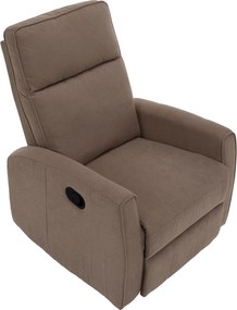 Relaxační otočné křeslo, šedohnědá Taupe, MEKENZI