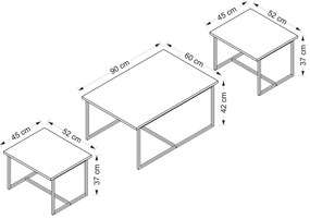 Set konferenčních stolků Lavenda (Ořech). 1072998