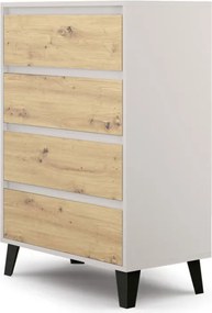 Komoda Borg 4s/70 kašmír / dub artisan