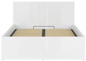 TETRIX postel s roštem LOZ/140/B + rošt, bílý lesk