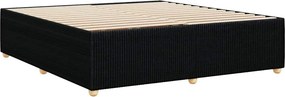 Rám postele bez matrace černý 200 x 200 cm textil 3284965