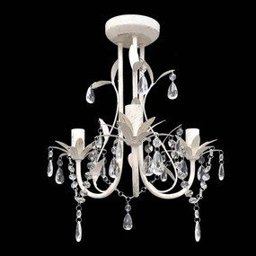 Křišťálové lustry 2 ks elegantní bílé 278738