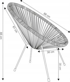 Zahradní křeslo ACAPULCO - zelené